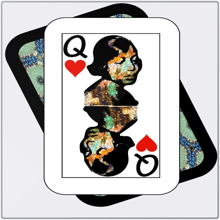 Play Your Hand...Queen Heart No. 1 Metal Print – 3 Piece Urban Artisan
